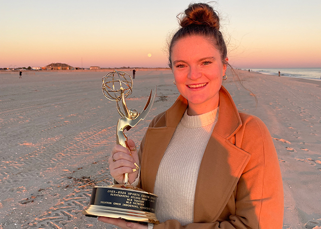 A surprise Emmy win thrills recent Red Dragon grad - SUNY Cortland